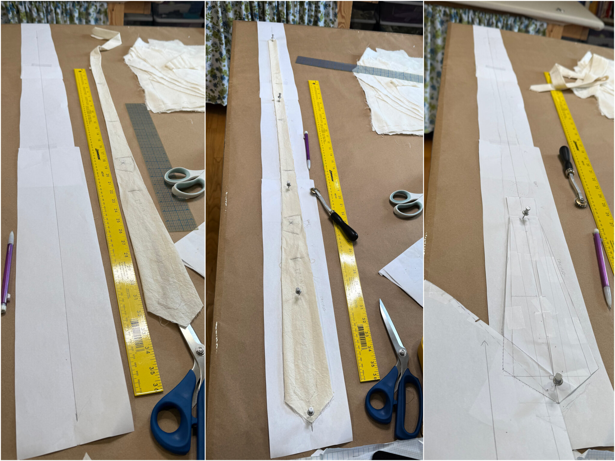 Constructing my Vanishing Tie Top - Brooks Ann Camper Bespoke Sewing